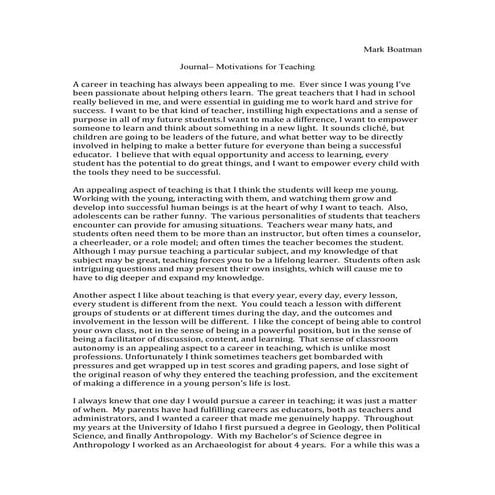 Teaching profession: Why have I chosen teaching as profession | PPTX