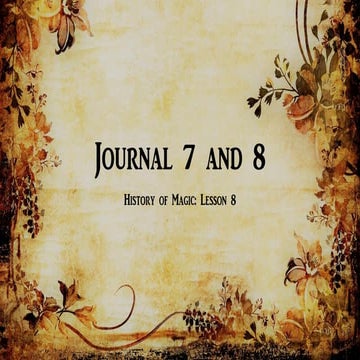 Journal 7 and 8 presentation | PDF