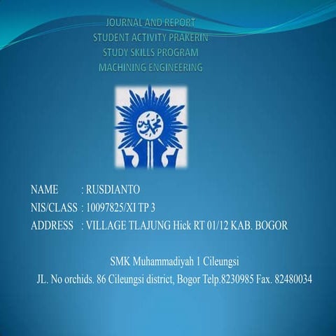 Journal and report | PPT