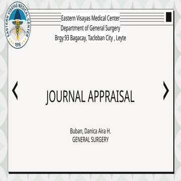 Journal Appraisal (Paracetamol) ———————- | PPTX