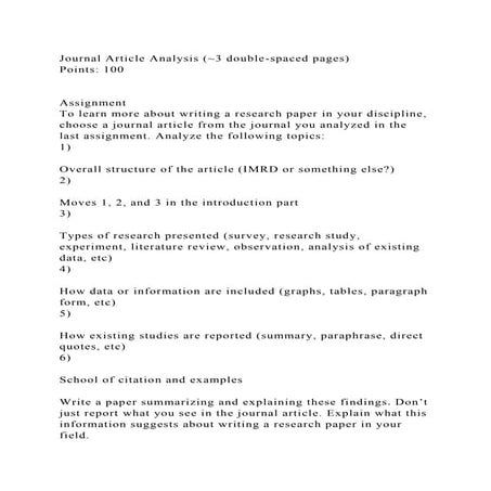 Journal Article Analysis (~3 double-spaced pages) Points 100.docx