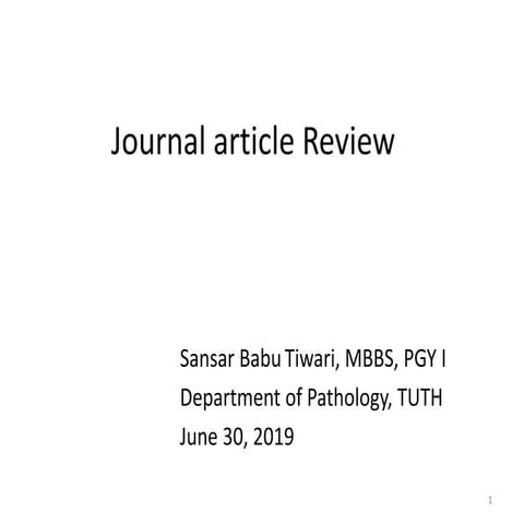 Journal article review | PPTX