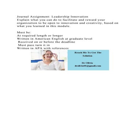 Journal Assignment Leadership InnovationExplain what you can do t.docx