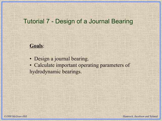 lecture 4 (design procedure of journal bearing) | PDF