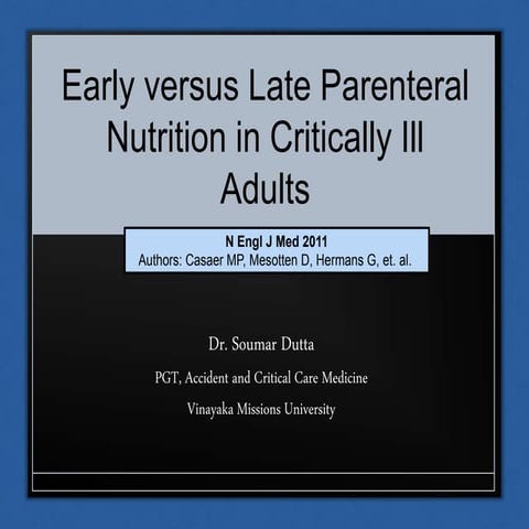 Early Vs late nutrition | PPTX | Digestive Disorders | Diseases and ...