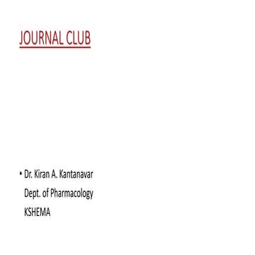 Journal club on Antiypertensives | PPTX