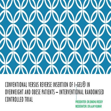 journal club reverse insertion of i gel in overweight and obese ...