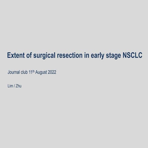 Sublobar Resection Pptx