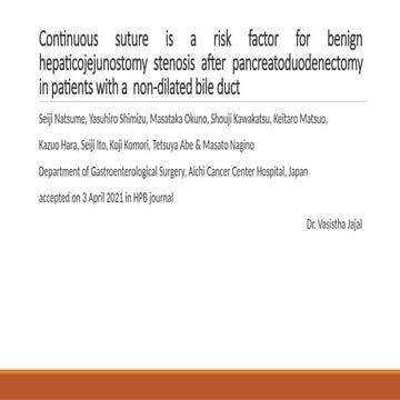 journal club , of technique of heptico jejunostomy | PPTX