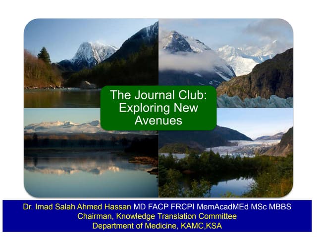 How to present a journal club | PPT