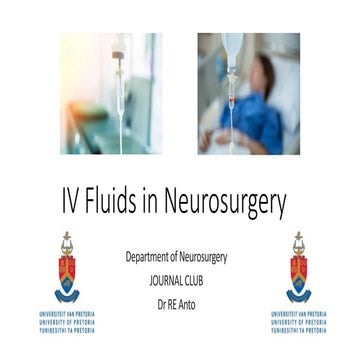 IV Fluids in Neurosurgery | PPTX