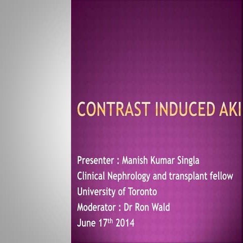 Contrast Nephropathy AKI | PPTX