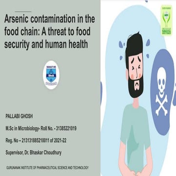 A ppt on Arsenic Contamination in the food chain: A threat to food security and human health | PDF