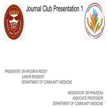 Journal Club Presentation 1 PRESENTATION | PPT