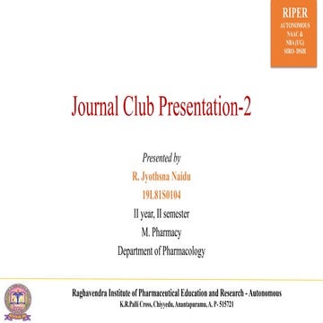 journal club presentation 2.pptx | Digestive Disorders | Diseases and ...