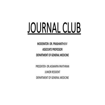 JOURNAL CLUB tirofiban infusion on acute stroke | PPTX