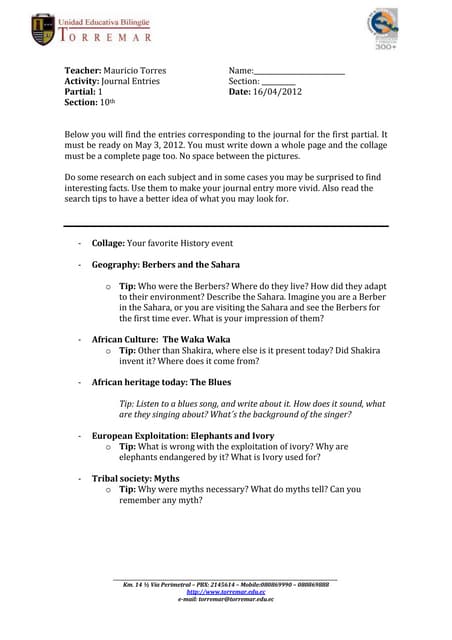 Journal entries 9th | PDF