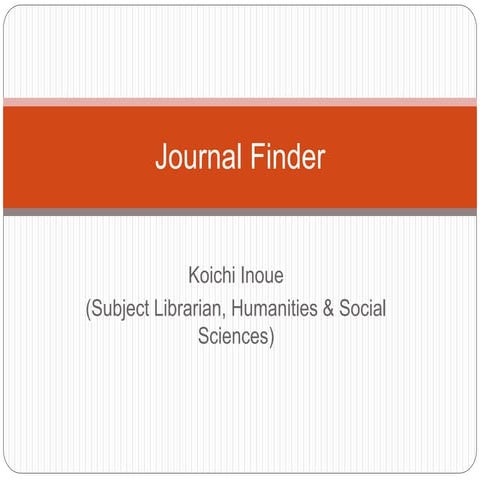 Journal Finder | PPTX