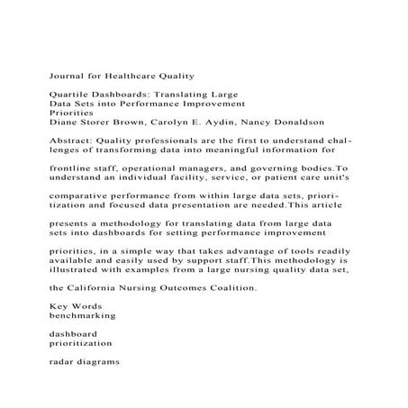 Journal for Healthcare QualityQuartile Dashboards Transla.docx