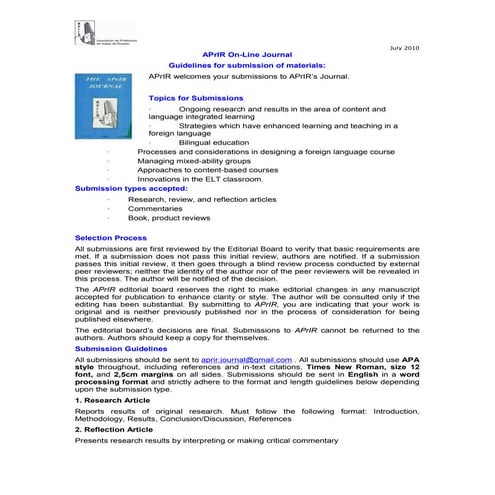 Journal Guidelines | PDF