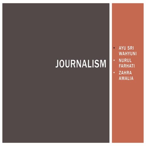 Journalism | PPT
