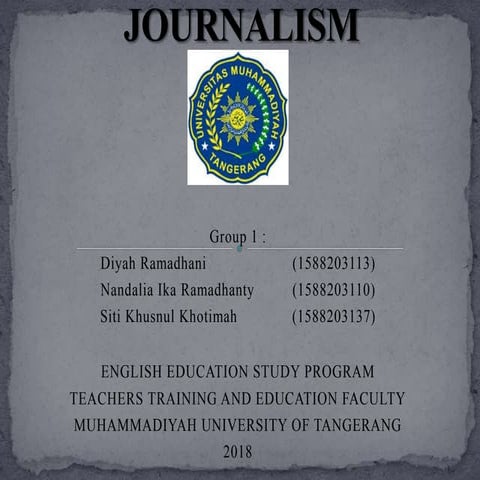 Journalism | PPTX