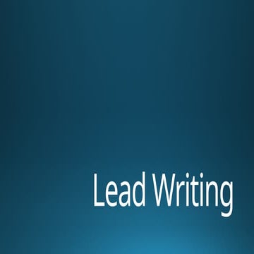 Types of News Lead | PPTX