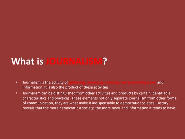 Journalism ethics | PPT