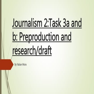 Journalism task 3a and b | PPT