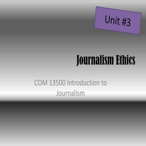 Journalism Ethics | PPT