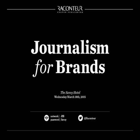 Journalism for Brands | PPT