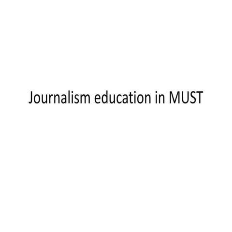 Journalism program | PPT