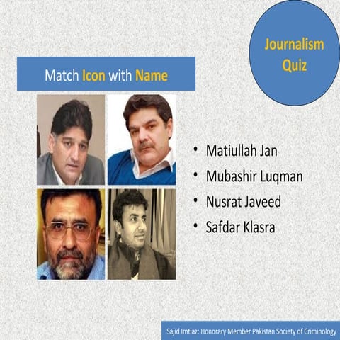 Journalism Quiz | PPT