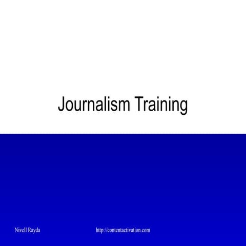 Journalism Training | PPT
