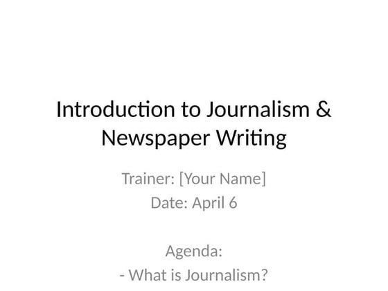 Basics of Campus Journalism | PDF | Media Industry | Industries