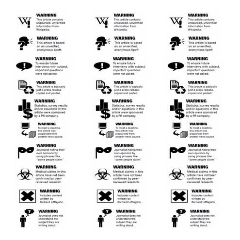 Journalism warning stickers | PDF