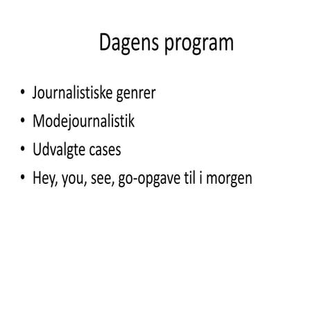 Journalistiske genrer pers powerpoint | PPTX