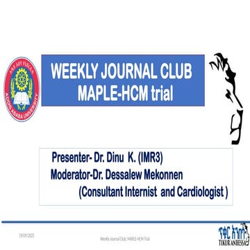 journal MAPLE-HCM TRIAL review presentation | PPTX