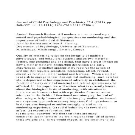 Neuroscience behind motherhood | PDF