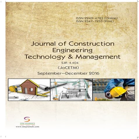 Journal of Construction Engineering Technology & Management vol 6 issue ...