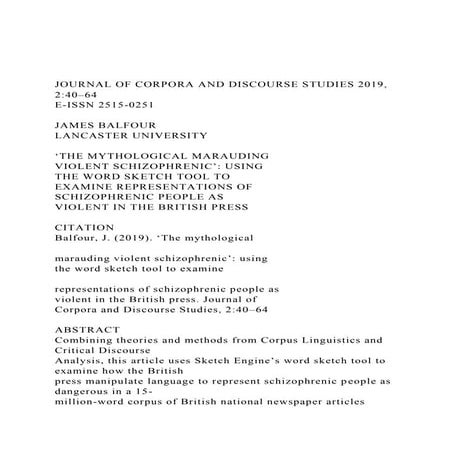 JOURNAL OF CORPORA AND DISCOURSE STUDIES 2019, 240–64E-ISSN.docx