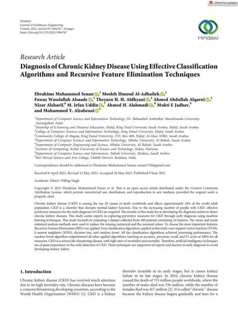 Review: Utilizing Machine Learning Techniques for Timely Diagnosis of ...