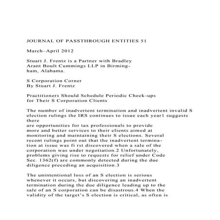 JOURNAL OF PASSTHROUGH ENTITIES 51March–April 2012Stua.docx