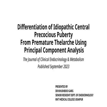 Central precocious puberty versus Premature thelarche | PPT