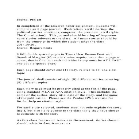 Journal ProjectIn completion of the research paper assignment,.docx