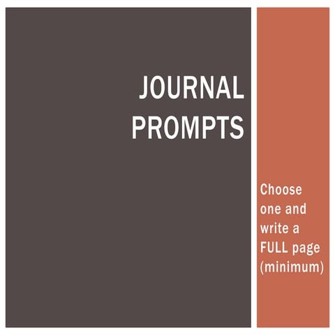 Journal prompts--3 choices | PPT