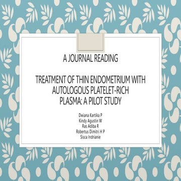 PRP in Assisted Reproductive Technology | PDF