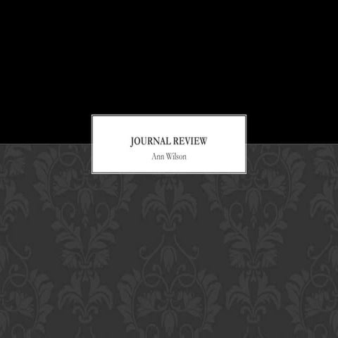 Journal review | PPT