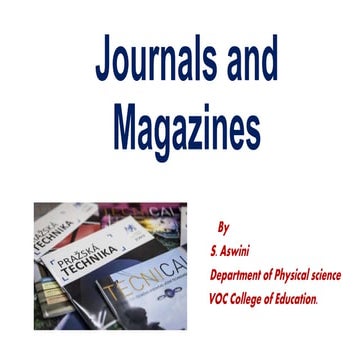 Journals and magazines | PPTX