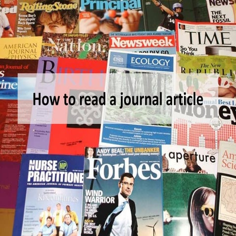 How to read a journal article | PPTX